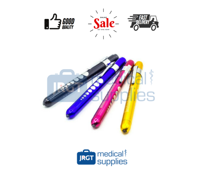 Medical Penlight / Pen Torch with Batteries and Pupil Gauge (Assorted ...
