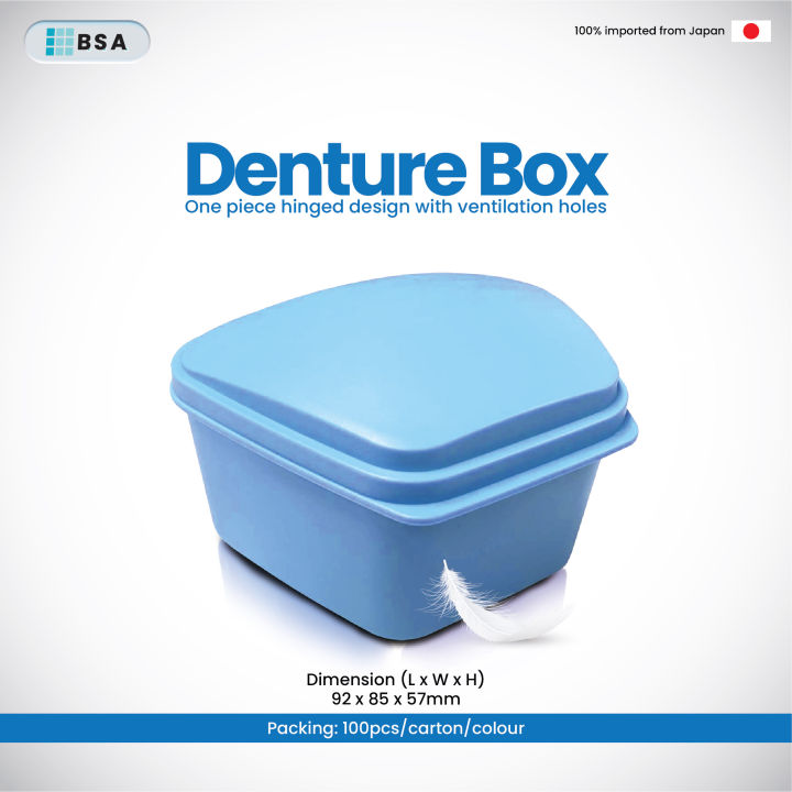 Dental False Teeth Storage Box Denture Bath Box Case Cleaning Container ...
