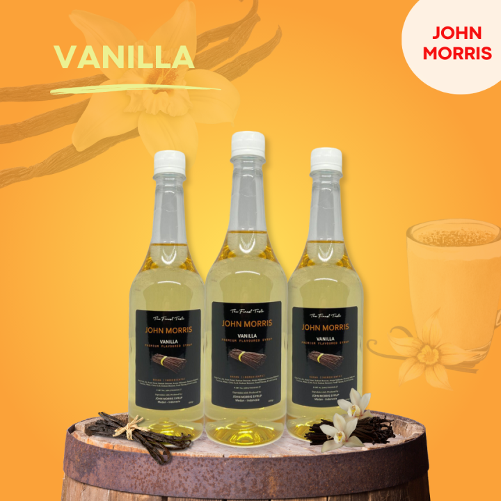 JOHN MORRIS Premium Flavoured Syrup Vanilla 1000 ml / Sirup Rasa ...