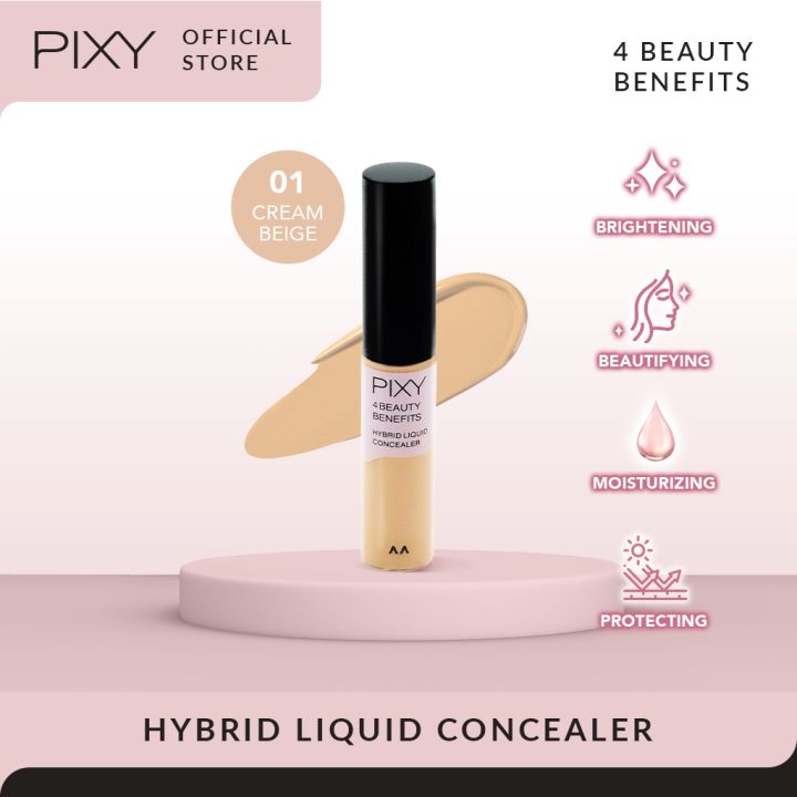 PIXY Hybrid Liquid Concealer 4 Beauty Benefits 01 Cream Beige | Lazada ...
