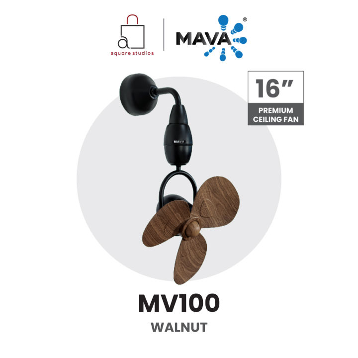 **LOCAL BRAND & READY STOCK** MAVA MV100 CORNER DC MOTOR REMOTE SWING WALL+CEILING FAN | Lazada