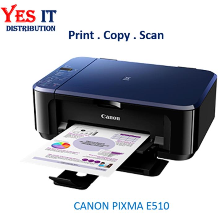 Canon Pixma E510 All-in-One Inkjet Printer (Print,Scan,Copy) | Lazada