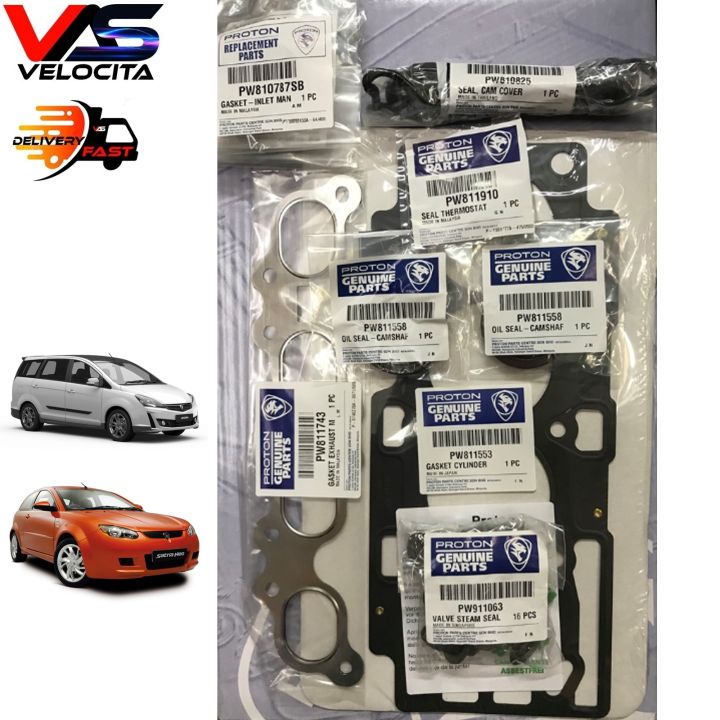 PROTON TOP SET GASKET EXORA CPS SATRIA NEO CPS GENUINE PARTS | Lazada