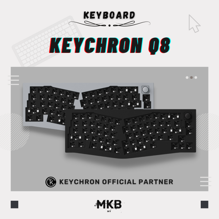 [READY STOCK] Keychron Q8 Alice Layout CNC Aluminium Body Double Gasket ...