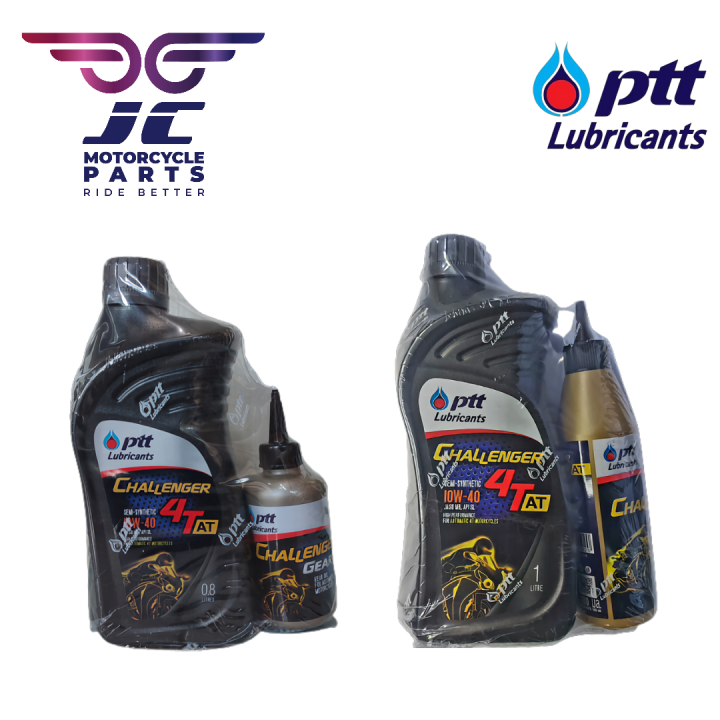 PTT CHALLENGER 4T-AT 10W-40 SEMI SYNTHETIC WITH CHALLENGER GEAR AT GEAR ...