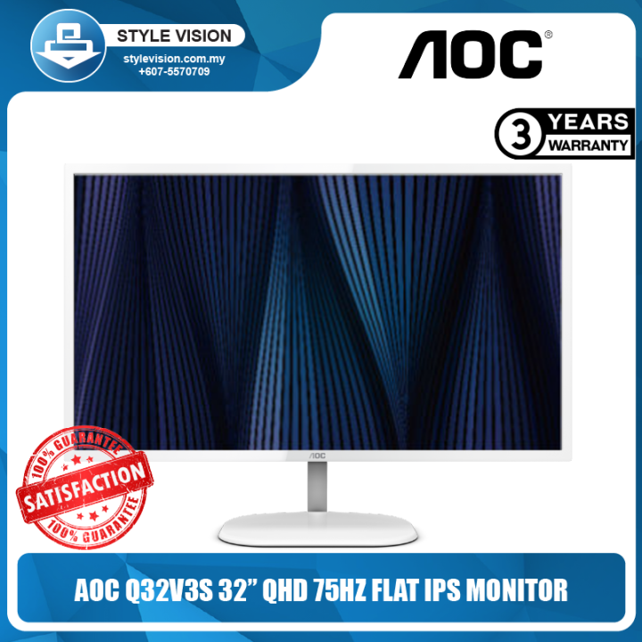 AOC MONITOR Q32V3S 32" IPS FLAT QHD 75HZ MONITOR | Lazada