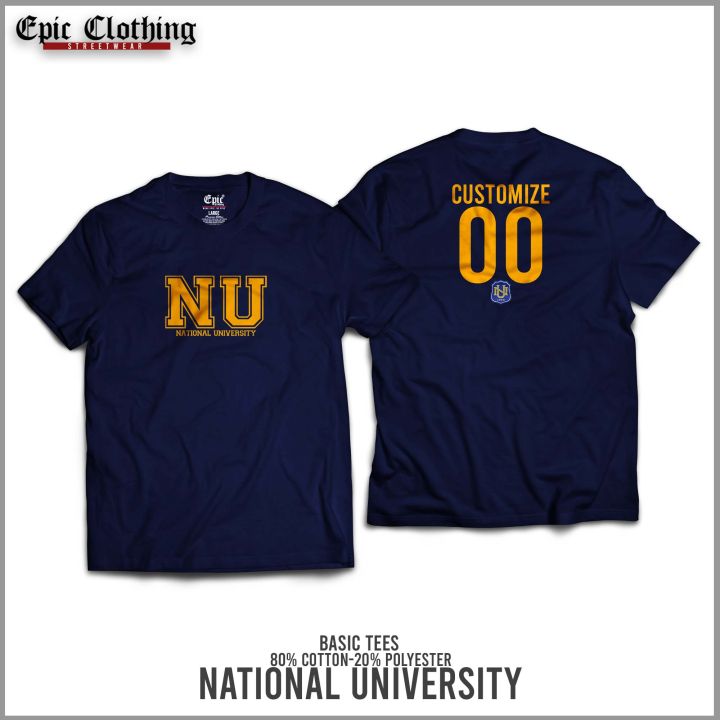 NATIONAL UNIVERSITY SHIRT - NU -Epic Clothing Streetwear(cotton-unisex ...