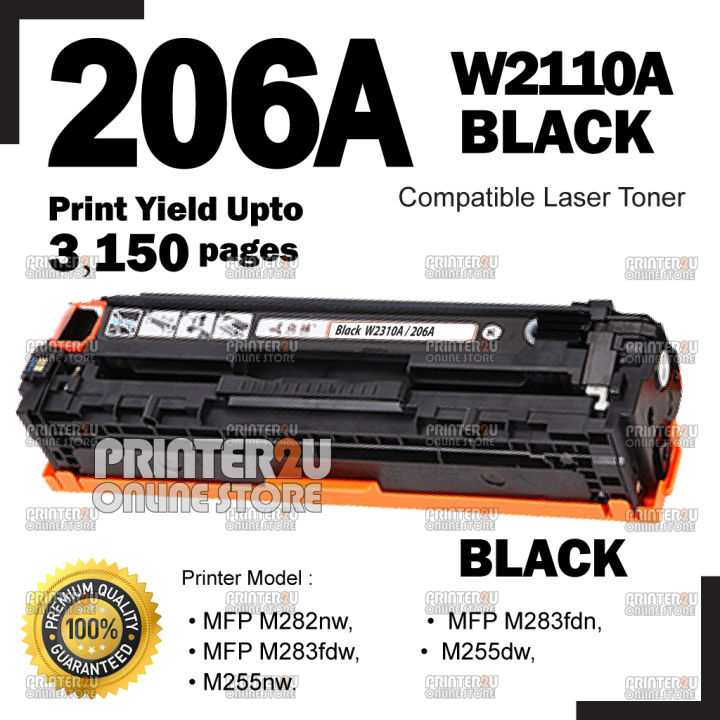 BLACK Color HP206A W2110A Black W2111A Cyan W2112A Yellow W2113A ...