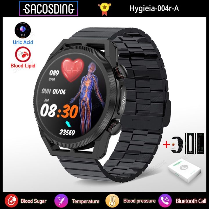 Health HRV Medical Diagnosis Smart Watch Bluetooth Call Blood Sugar ...