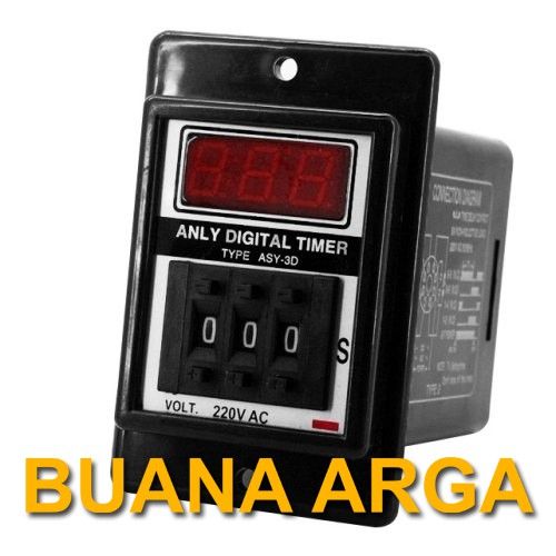 Relay Digital Timer Fort ASY-3D Range 99.9S ; 99.9M 220VAC 50Hz ...
