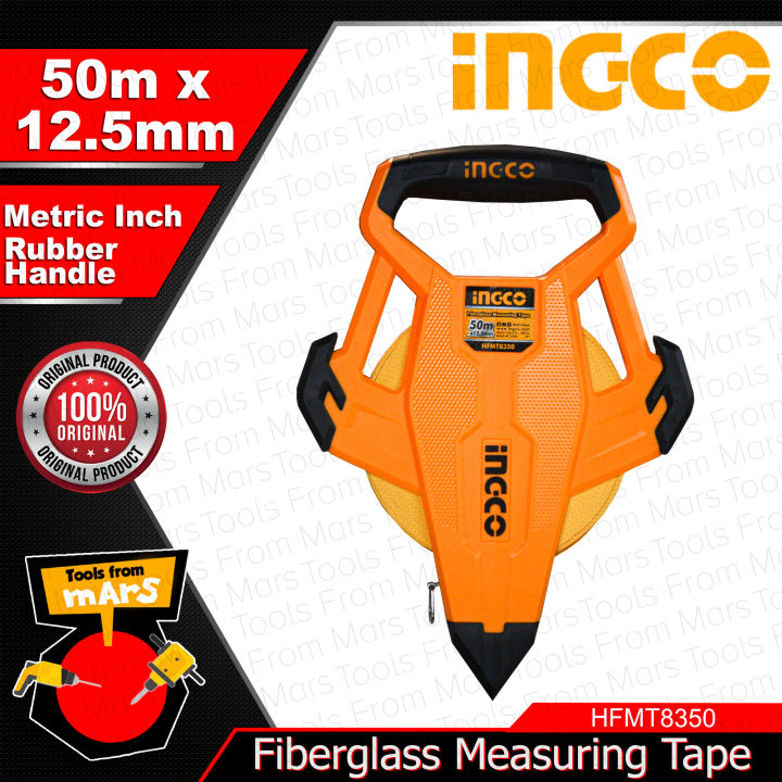 Ingco Fiberglass Measuring Tape Measure 20M 30M 50M Wheel Tools Metric ...
