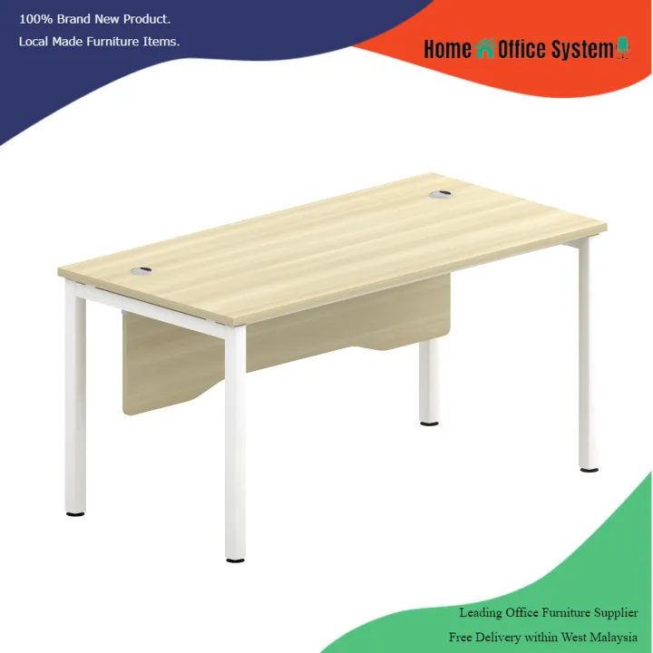 5 Feet Rectangular Shape Office Table with U Shape Metal Leg (150cm x ...