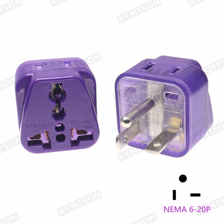 Wonpro Universal To US Nema 6-20P Japan Travel Adapter Converter, 220V ...