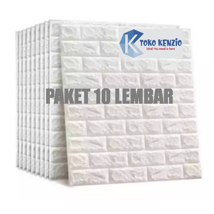 TERMURAH [ PAKET 10 LEMBAR ] Wallpaper 3D Foam Batu Bata / Sticker ...