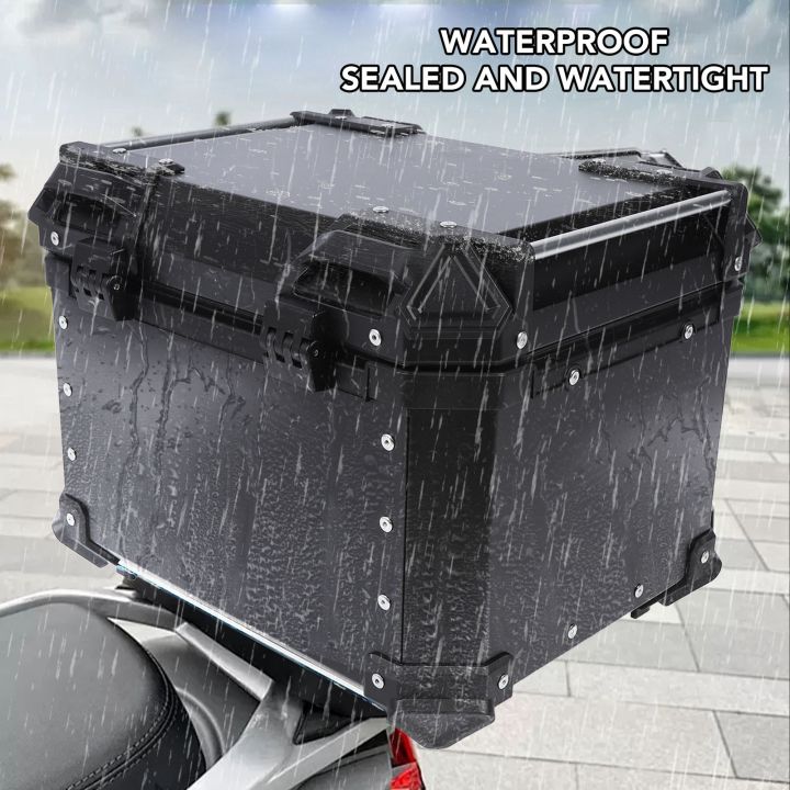 Motorcycle Tail Box 45L Motorcycle Top Box Enhanced Security Universal ...