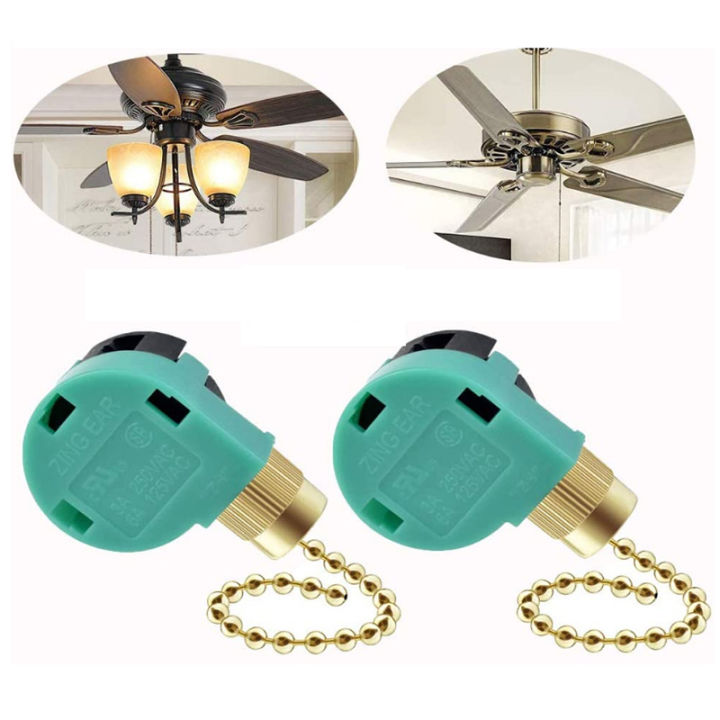 Ceiling Fan Switch 3 Speed 4 Wire ZE-268S6 Fan Pull Chain Speed Control ...