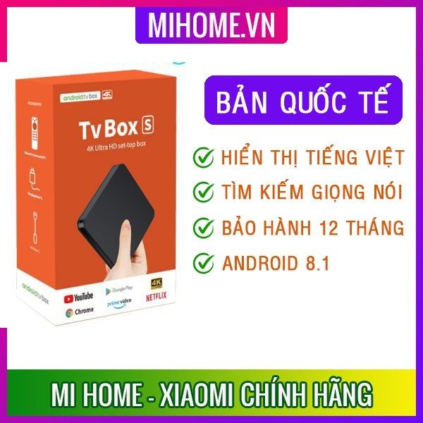 Android Tivi Box Mi Box S 4K 2019 Bản Quốc Tế Tiếng Việt tìm kiếm giọng ...