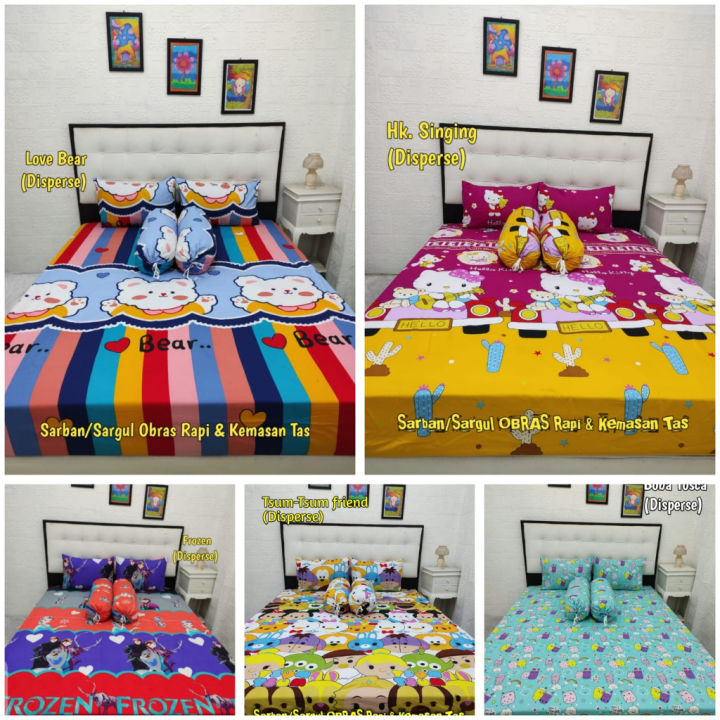 sprei frozen sprei anak perempuan princes., barbie, homemade, bear ...
