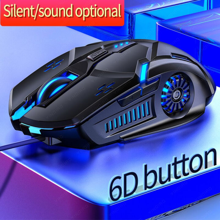 YINDIAO Mouse Gaming LED RGB 3200 DPI Silent Version - G5 - Black ...