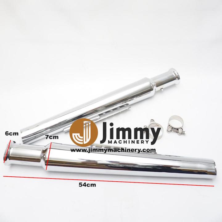 Universal Motorcycle Exhaust Cafe Racer Trumpet Pipe Harley Bobbers ...