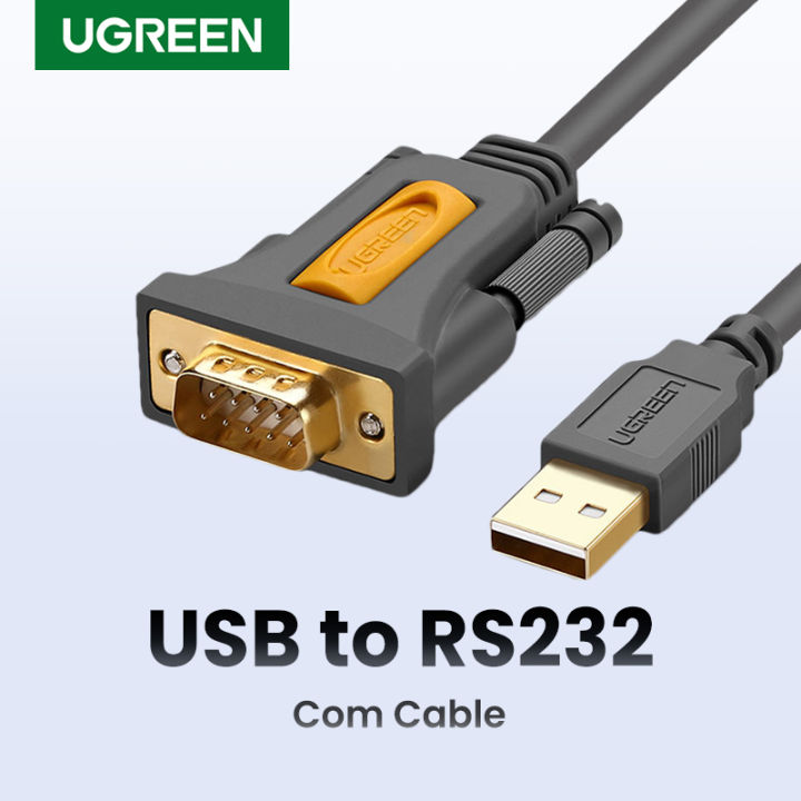 UGREEN 1Meter Plate To Usb Port RS232 DB9 Male Serial Converter Adapter ...
