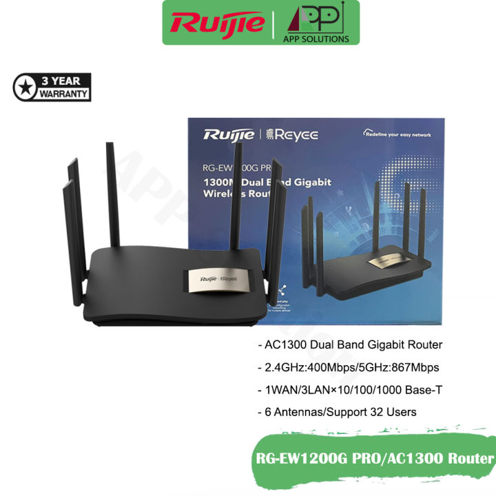 REYEE Mesh Router Dual-Band Gigabit รุ่นRG-EW1200G Pro/AC1300(ประกัน3ปี ...