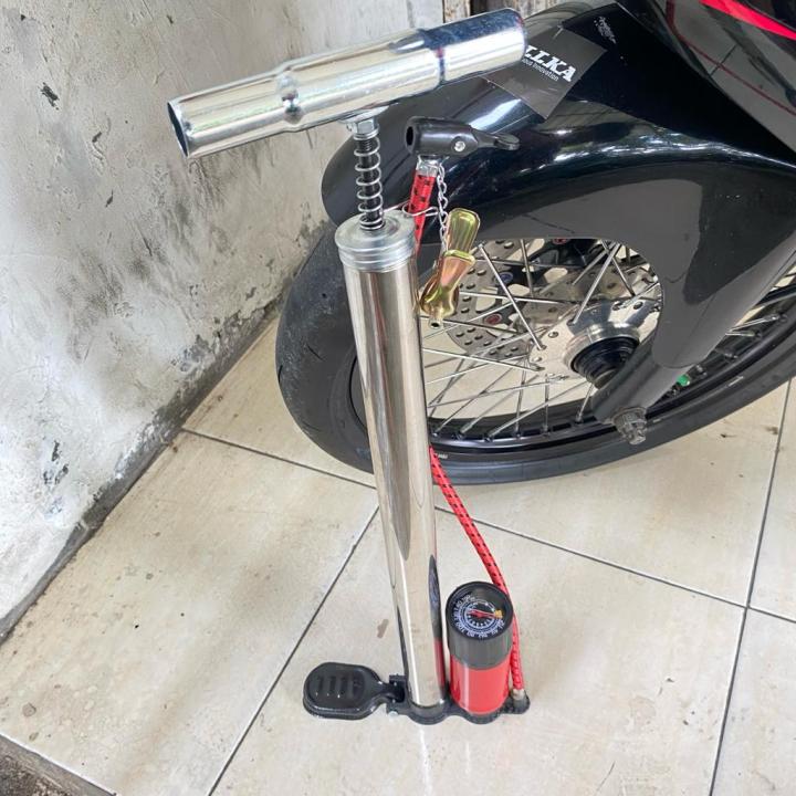 SUPER PROMO !! Pompa Ban Motor Kompa Angin Pompa Ban Tabung Meter ...