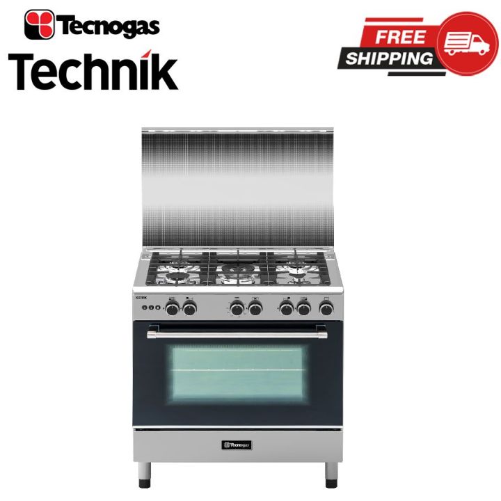 Tecnogas Technik 80 cm 5 Gas Burners Cooking Range TFG8050CRVSSC ...