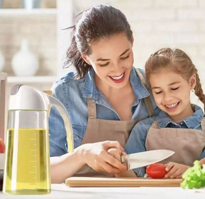 Motor Access 630ML Leakproof Glass Oil Bottle Kitchen Oil Pot Automatic Opening And Closing Oil ...