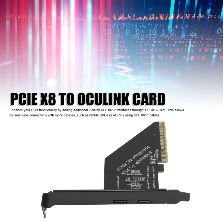 PCIe 4.0 X8 to Oculink Card 128 GTs High Speed Data Transfer External ...