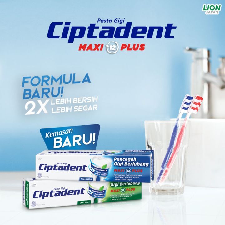 Ciptadent Toothpaste Pasta Gigi Cool Mint Maxi Proteksi 12 Jam 75gr ...