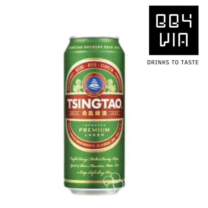 Bby Via | Tsingtao Premium Lager Beer Can 500mL | Lazada PH