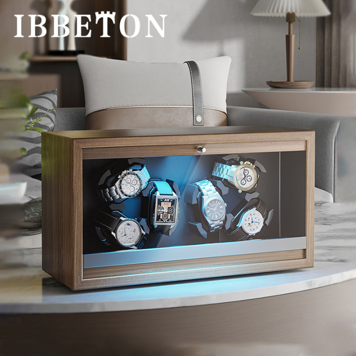 IBBETON New Upgrade Watch Winder Automatic Glass Cover Mechanical ...