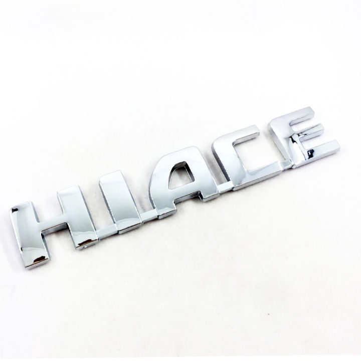 LT| 1 x ABS Chrome/Carbon Fiber HIACE Logo Car Auto Side Rear Trunk ...