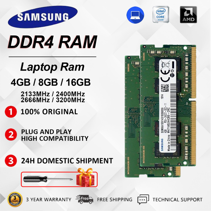 RAM Samsung SODIMM DDR4 4GB 8GB 16GB 1.2V 2133MHz 2400MHz 2666MHz ...