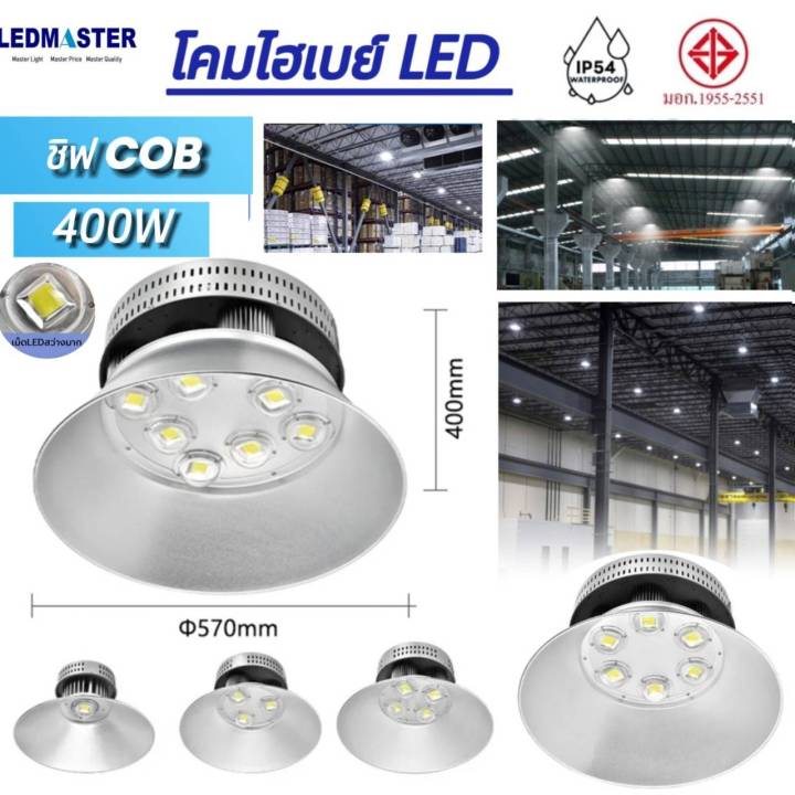 (สว่างสูง COB) โคมไฟไฮเบย์ LED HIGHBAY COB 400W 300W 200W 150W 100W พัด ...