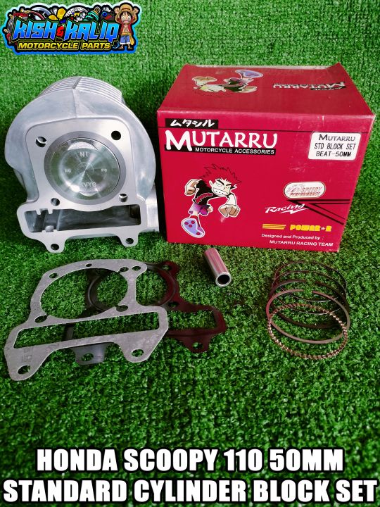 MUTARRU HONDA SCOOPY 110 50MM STANDARD CYLINDER BLOCK SET | Lazada PH