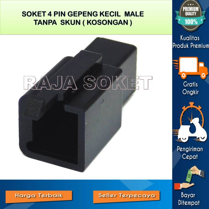 ( isi 10 pcs) SOKET SOCKET CONNECTOR KONEKTOR MOTOR KABEL 4 PIN KECIL ...