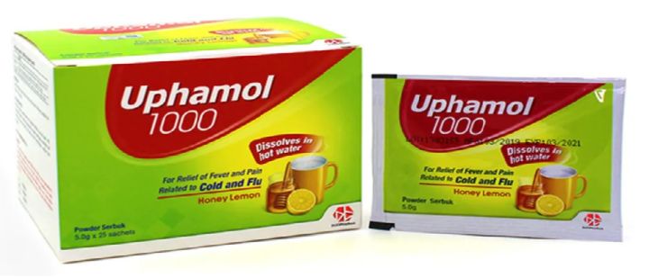 Uphamol 1000 Honey Lemon Flavour Powder 5.0g ( 1 sachet ) EXP:01/2025 ...