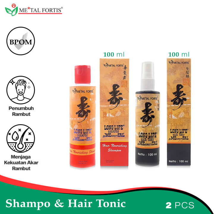 METAL FORTIS Combo Shampo Metal 100 ML dan Hair Tonic 100 ML BPOM Hair ...