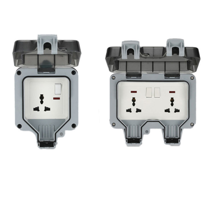 IP66 Waterproof Outdoor Wall Socket Weatherproof Socket Outlet Switch ...