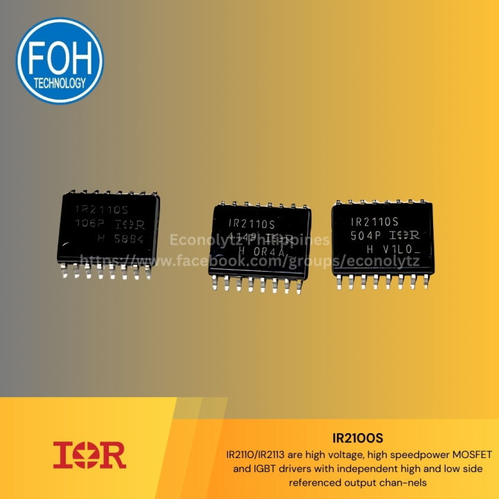 1 PC ORIGINAL IOR IR2110S (SOIC-16) HIGH AND LOW SIDE DRIVER HIGH POWER ... 1 PC ORIGINAL IOR IR2110S (SOIC-16) HIGH AND LOW SIDE DRIVER HIGH POWER ...