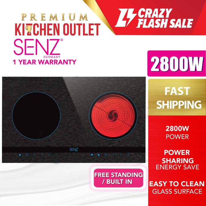 Senz 4600W 2in1 Tri-Ringz Induction Ceramic Smart Cooker with 13 Level ...