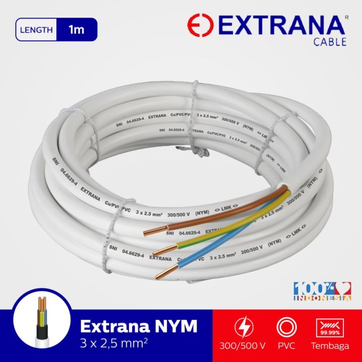 EXTRANA KABEL LISTRIK NYM 3x2.5 3x2,5 PER METER | Lazada Indonesia