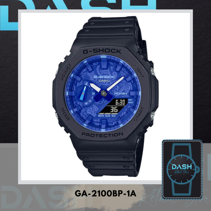 100% ORIGINAL G-SHOCK ''Blue Paisley' GA-2100BP-1A / GA2100BP-1A - GA ...