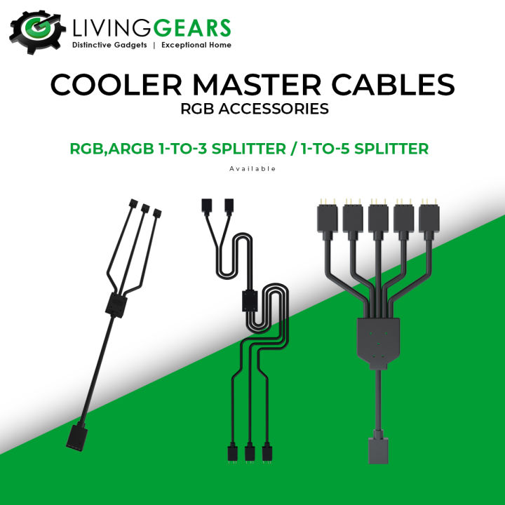 Cooler Master Argb / Rgb Cable Splitter 1 To 3 / 5 | Lazada