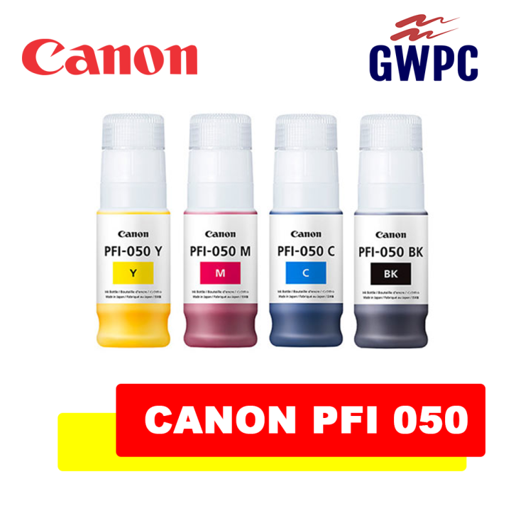 Canon PFI-050 Pigment Ink Bottles for imagePROGRAF TC-20 PFI050 PFI 050 ...