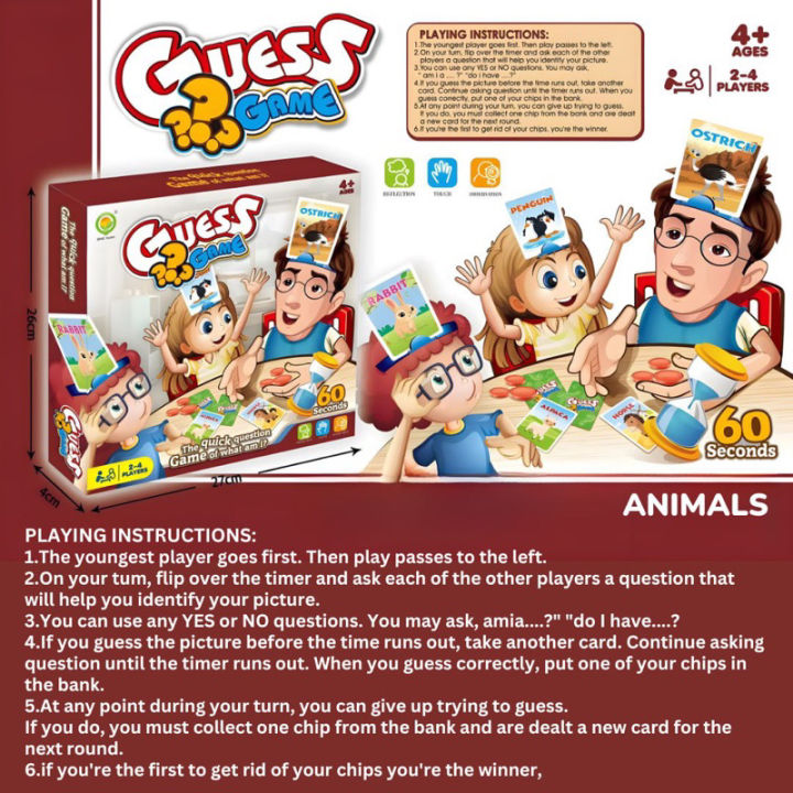 JOYL Animal family guessing game party games | Lazada PH