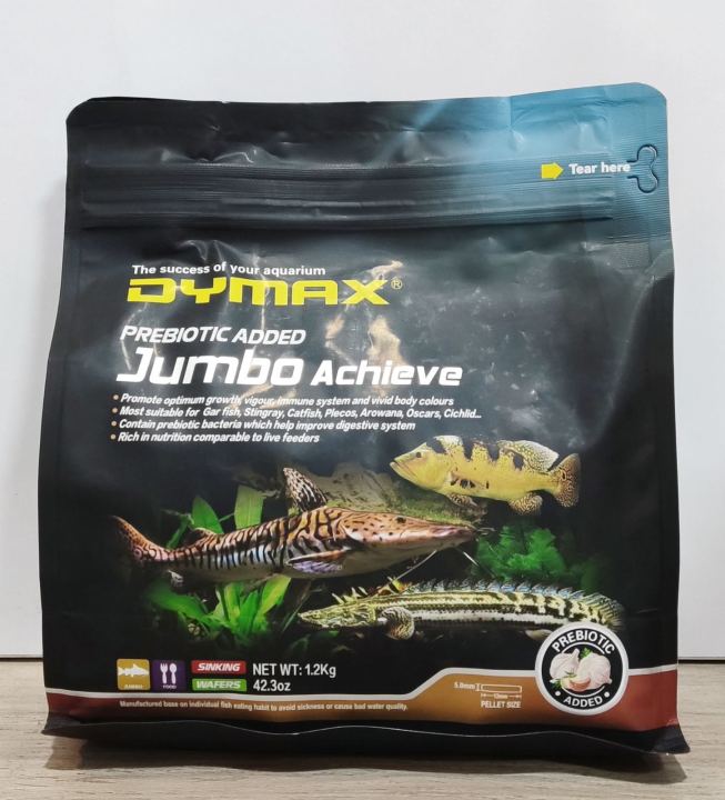 Dymax Jumbo Achieve Sinking Wafers Fish Food Prebiotic Added 1.2kg ...