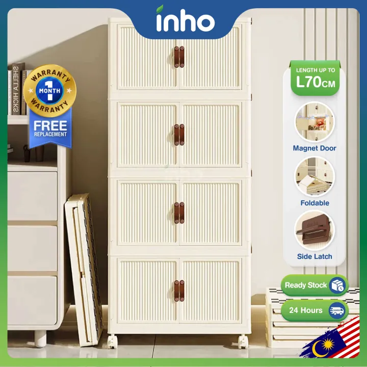 INHO L50-70cm (1-5 Layers) 2 Doors Checkers Foldable Stackable ...